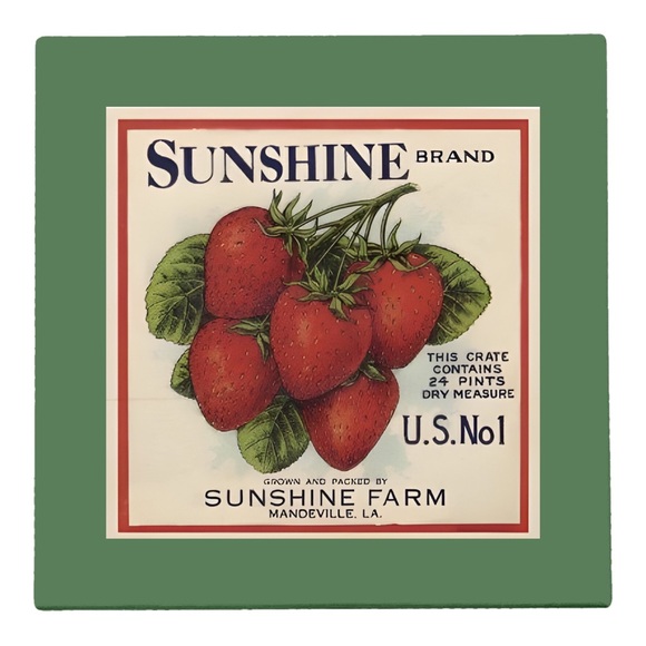 Accents | Vintage Sunshine Brand Strawberry Sign | Poshmark
